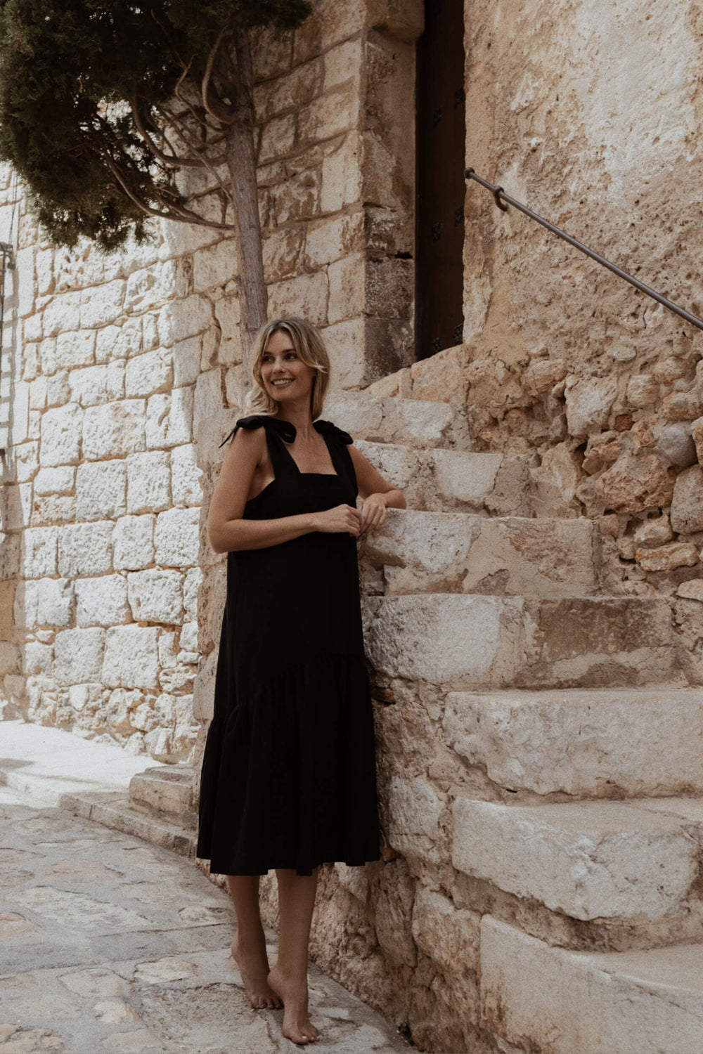 Adelia Midi Dress Noir